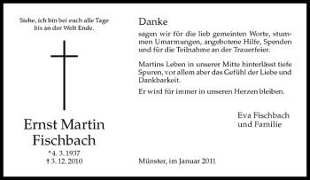 Traueranzeigen von Ernst-Martin Fischbach | www.trauer.ms