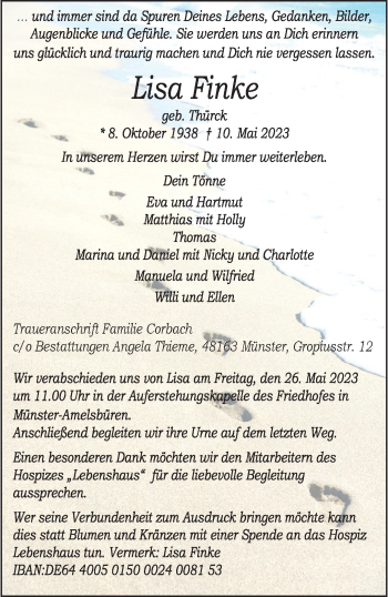 Traueranzeigen | www.trauer.ms